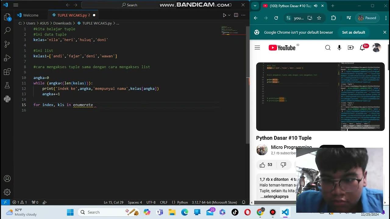 Tugas Python Tuple Forum 15 - YouTube