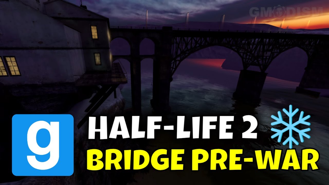 HL2 Coast Bridge Pre-war Snow & Night - Garry's Mod Map Review - YouTube