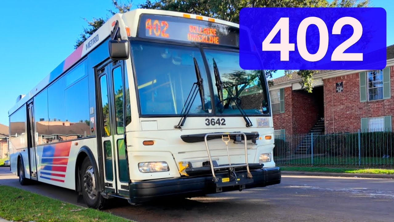 Houston METRO Bus 402 Bellaire Quickline, Chinatown to Texas Medical ...