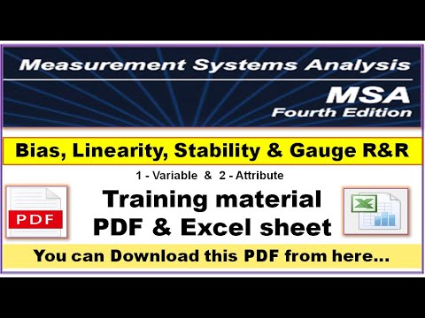 MSA Training material PDF & Excel sheet - YouTube