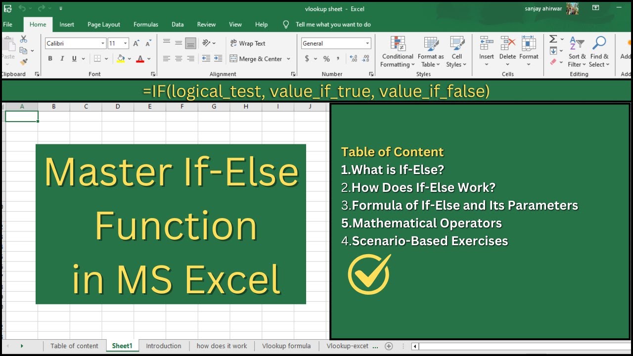 IF-ELSE Function in Excel Explained |Mastering Excel's IF-ELSE Formula ...