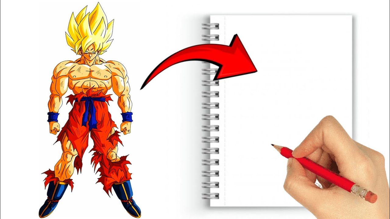 how to draw goku ultra instinct full body anime drawing tutorial - YouTube