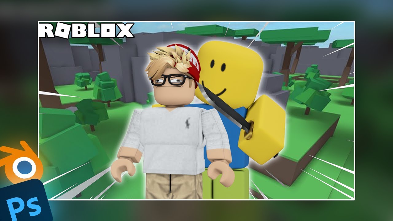 How to make a "Popular" Roblox YouTube thumbnail (like flamingo etc ...