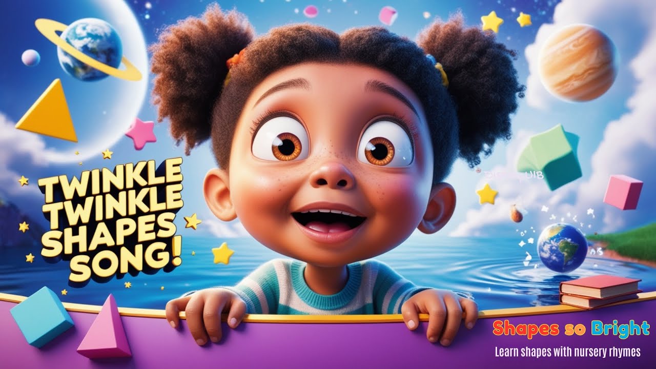 🎵 Twinkle Twinkle Shapes Song! Funny Rhyme for Kids to Learn Shapes! 🎵 ...