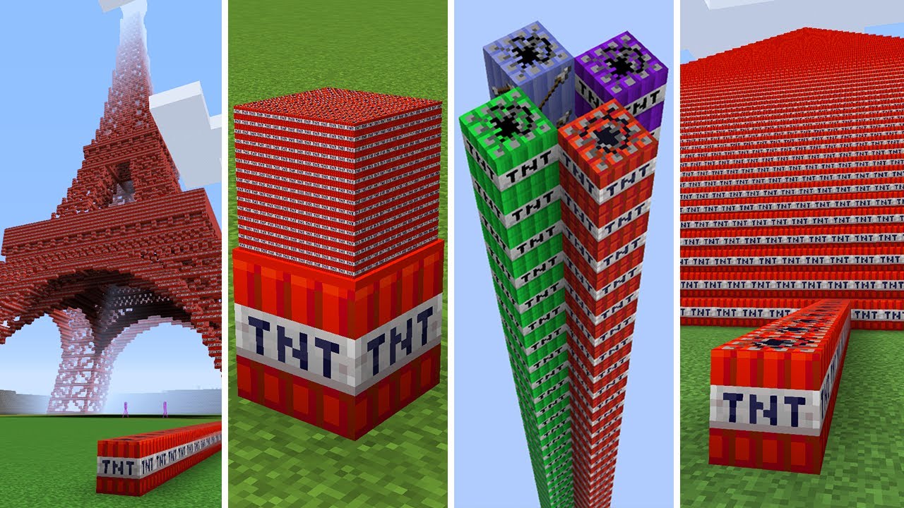 all tnt experiments in one video in Minecraft - YouTube