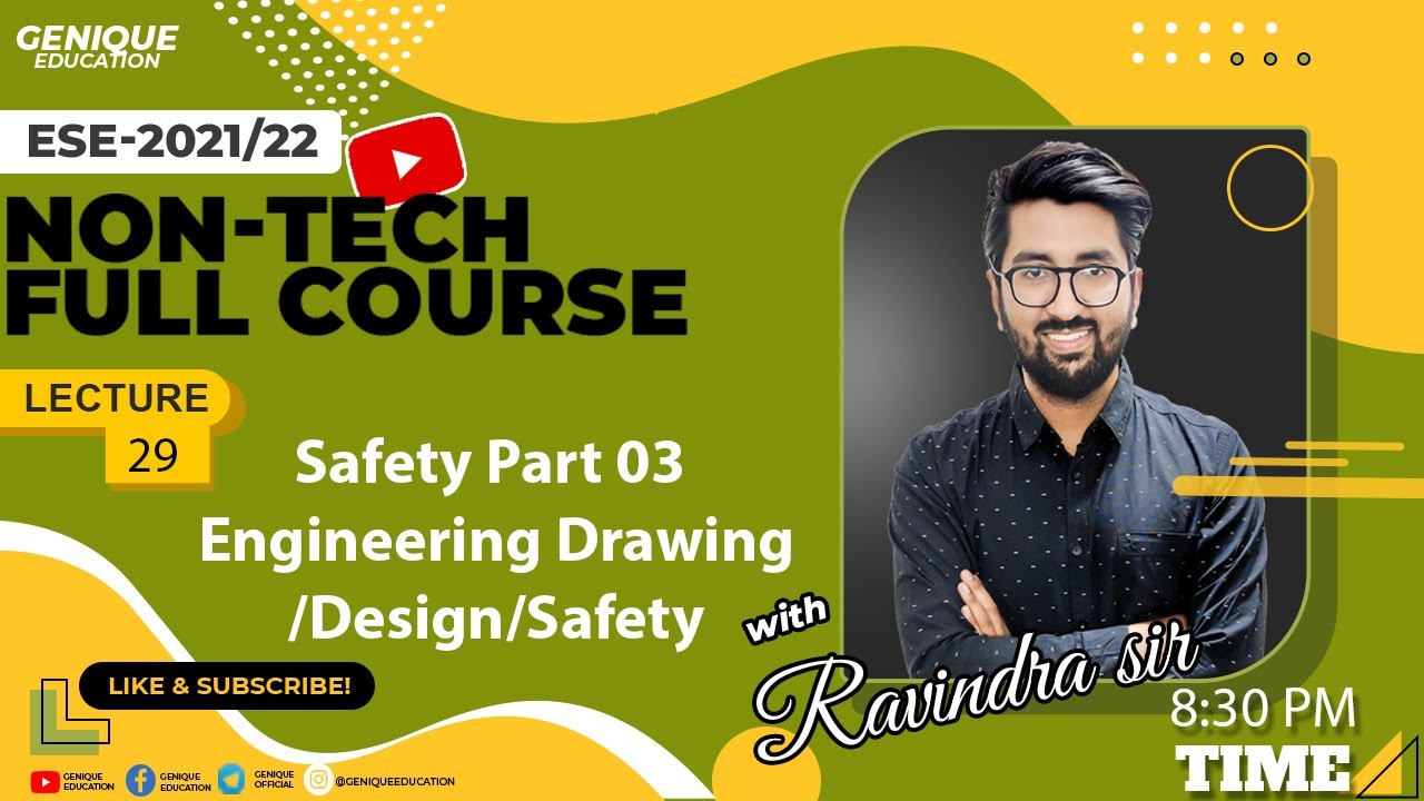 Lec 29| Safety Part 03 | Engineering Drawing/Design/Safety ll LIVE 10 ...