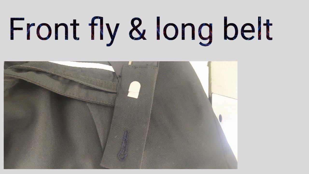 How to make a long belt & front fly | tutorial | Best corner | - YouTube