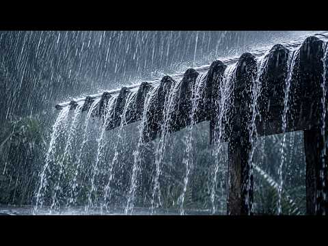 Hızla Uykuya Dalın! 🌧️ Tropikal Bir Köyde Gerçek Şiddetli Yağmur Sesleri (Reklamsız) | Tüm Gece
