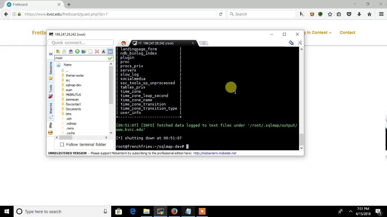 Kalamazoo Valley College SQL Injection POC - YouTube