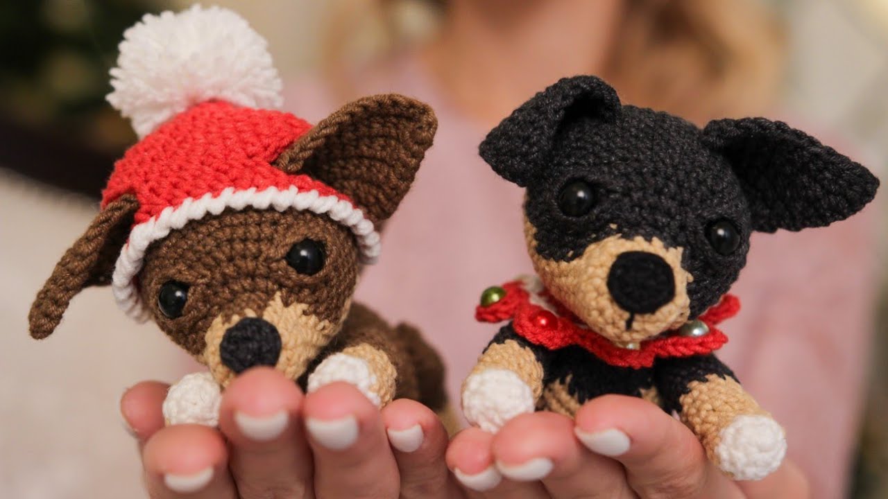 How to crochet ears for Chihuahua dogs using my pattern. - YouTube