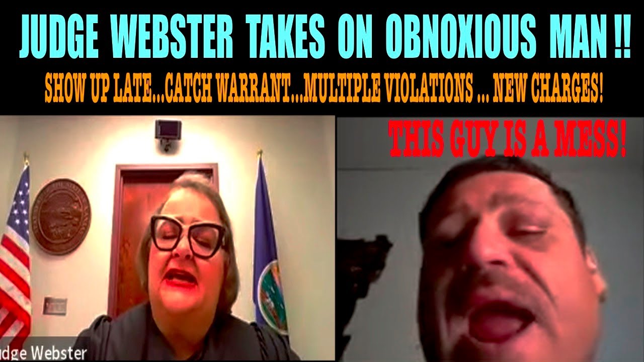 Judge Webster takes on extremely obnoxious defendant! Show up late, get ...