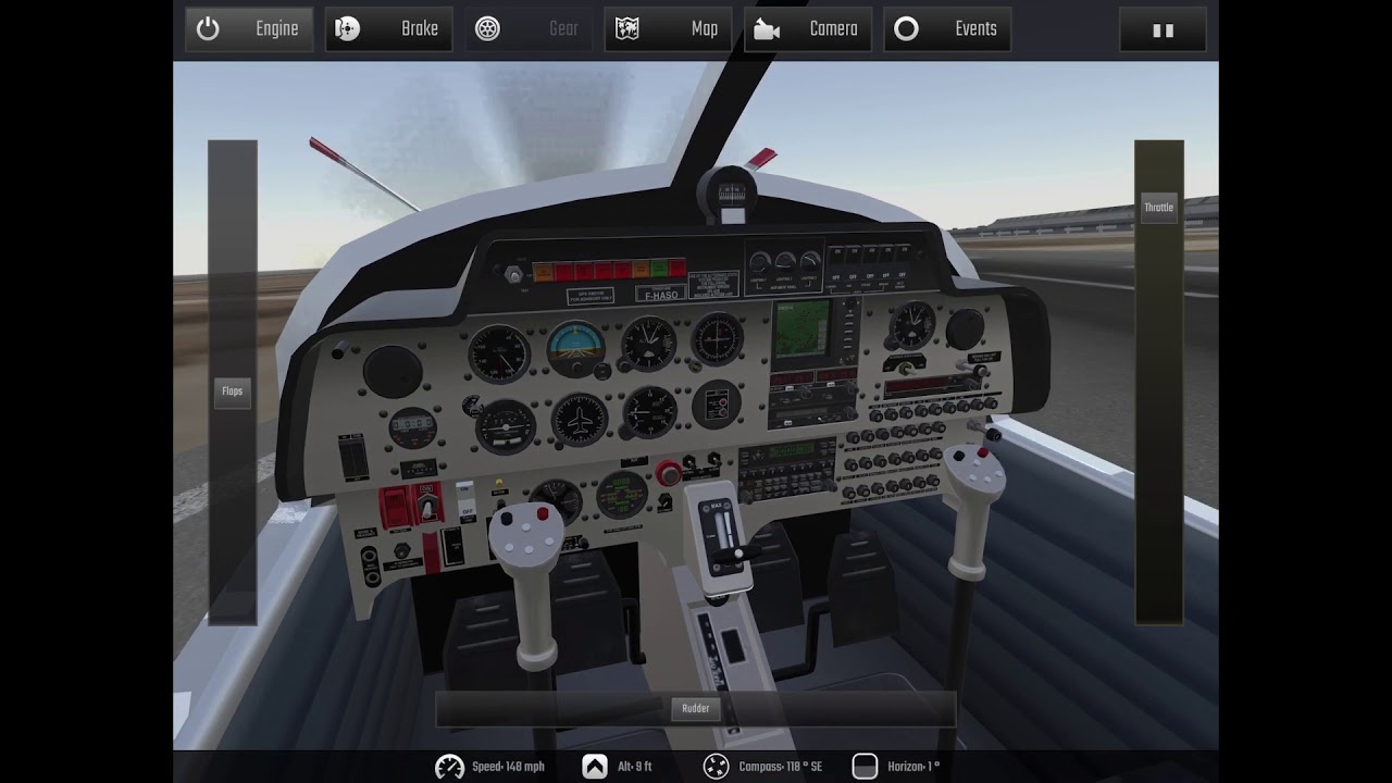 Trying a Two and a half star flight simulator - YouTube