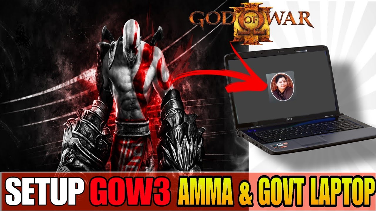 God of war 3 Amma Laptop setup Play Low end device Laptop Godofwar3 ...