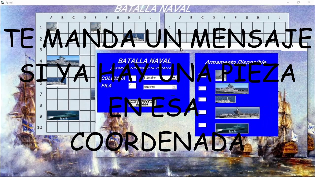 PROYECTO BATALLA NAVAL VISUAL BASIC: MULTIJUGADOR - YouTube