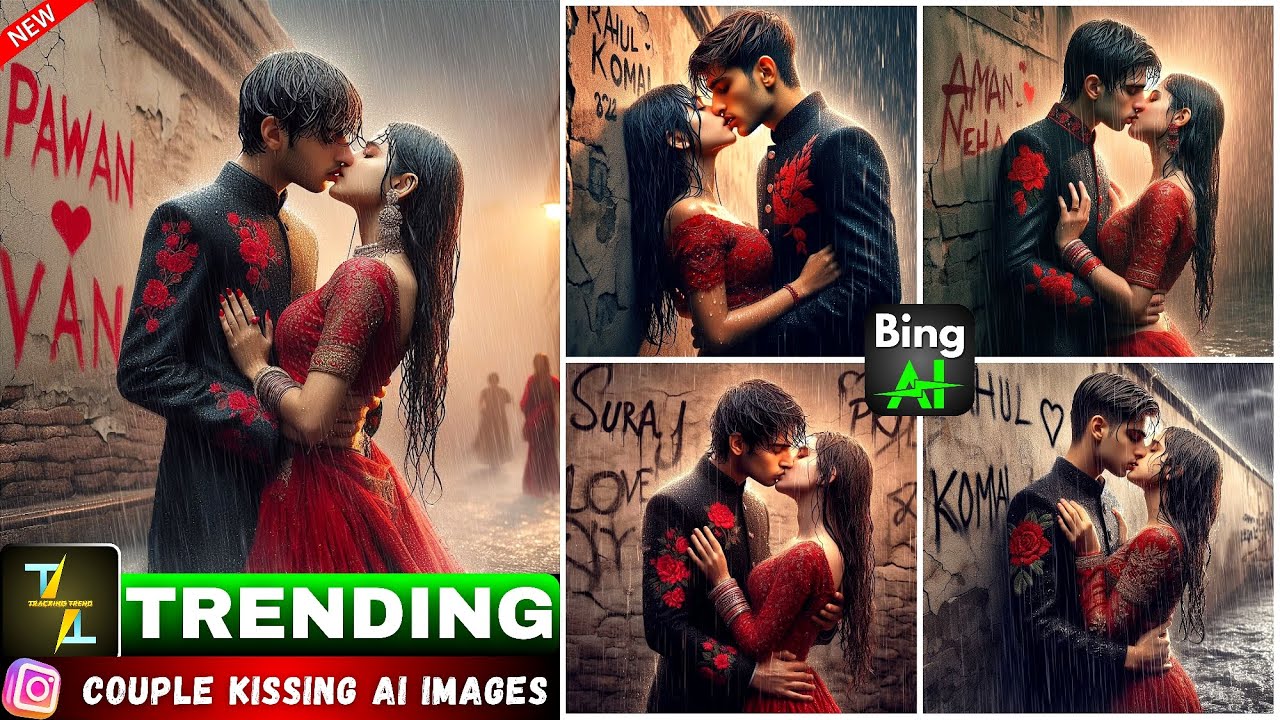 Couple Kissing New Instagram TRENDING AI Photo Editing | Viral Couple ...