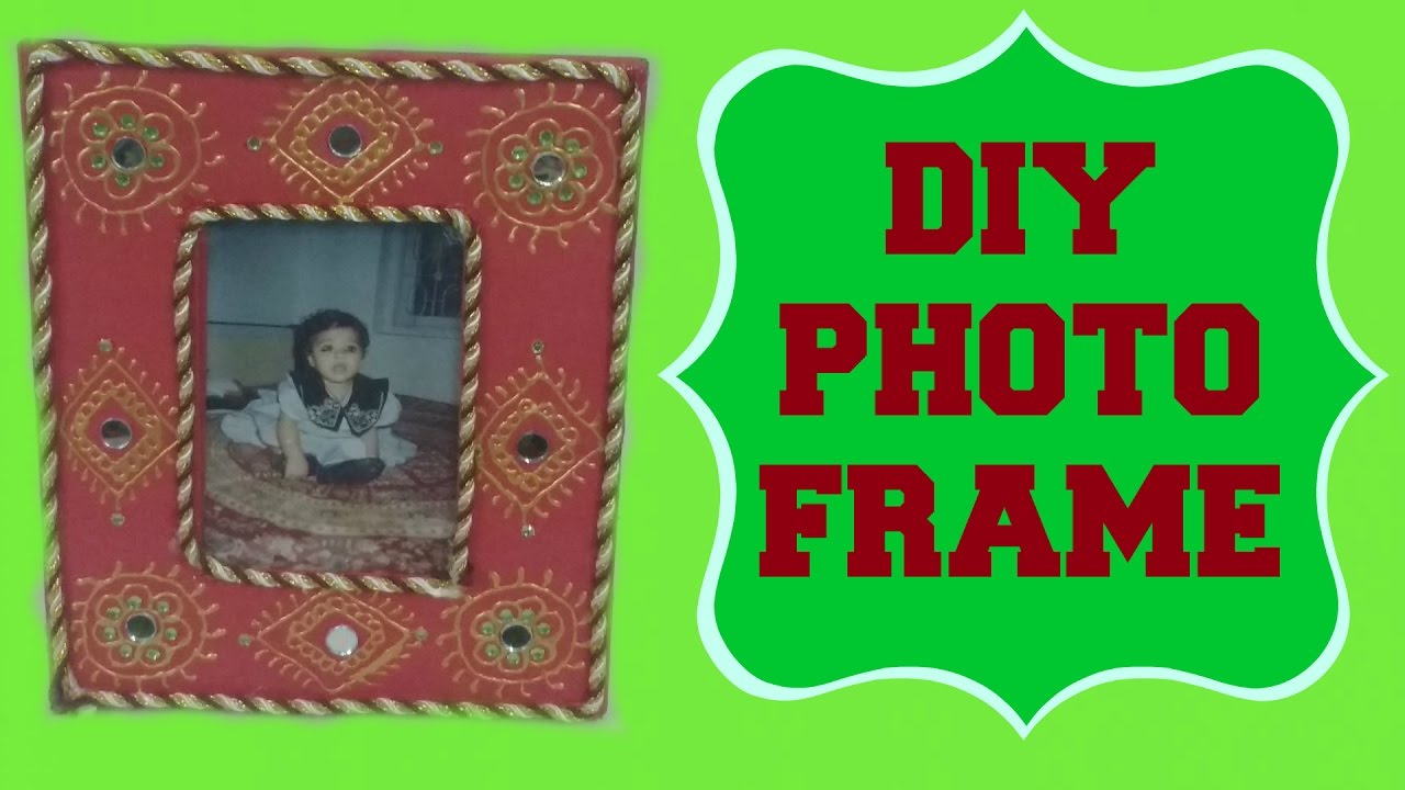 Best out of waste PHOTO FRAME | INDIAN THEME PHOTO FRAME | - YouTube