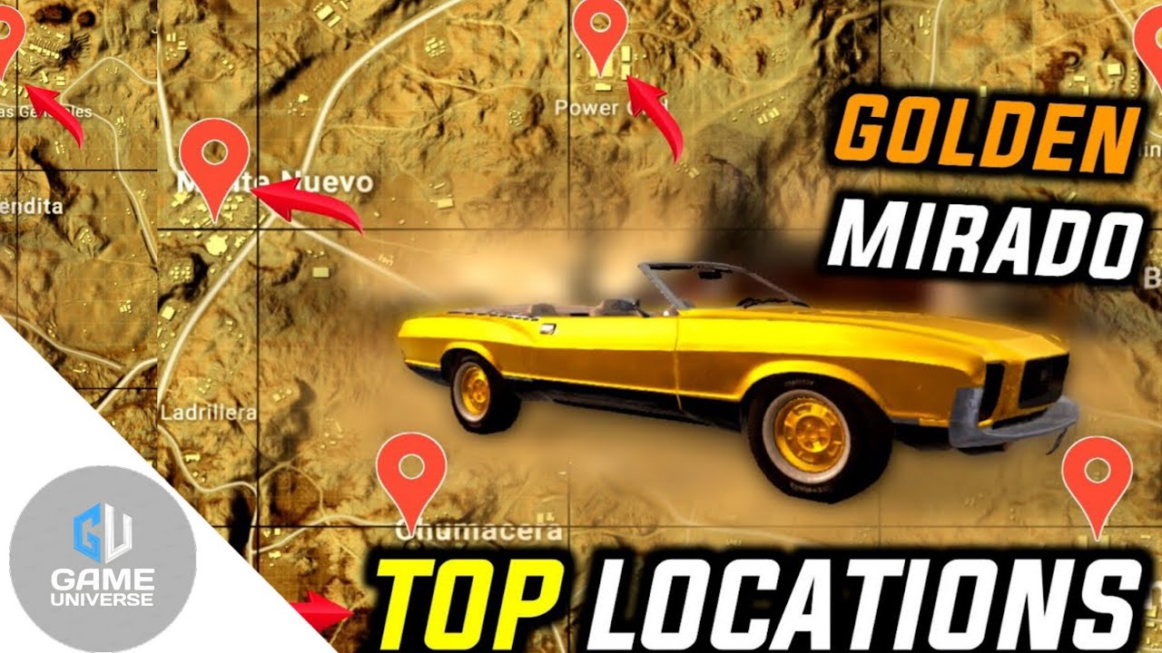 Golden Mirado Location in Pubg Mobile!🔥Golden Car in Miramar! 0.18.0 ...