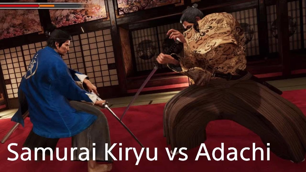 Samurai Kiryu vs Samurai Adachi Like a Dragon: Ishin! - YouTube