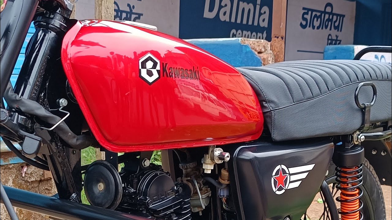 Bajaj boxer bike full modified in Kawasaki 7558438536 - YouTube