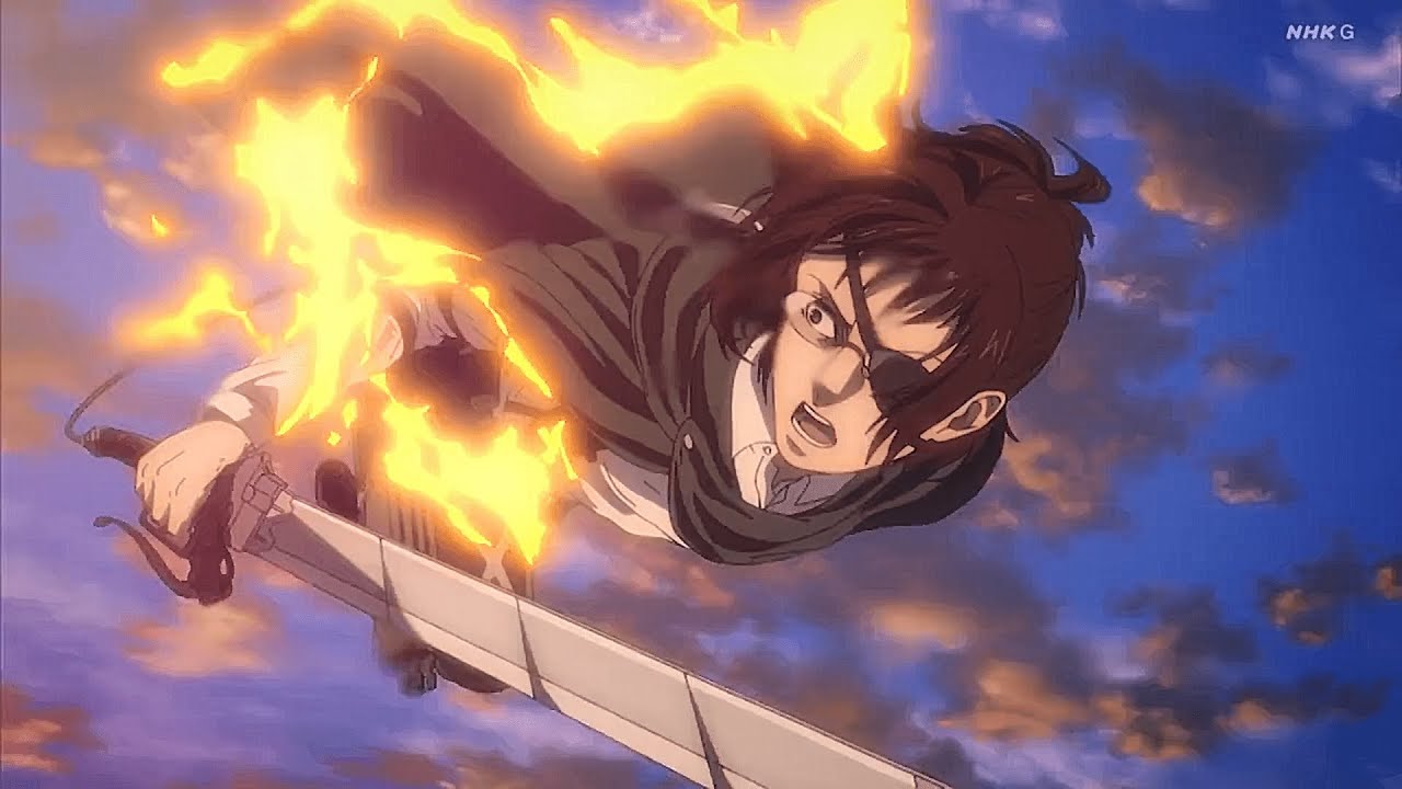 Hange vs Titanes colosales 「Shingeki No Kyojin: The Final Season ...