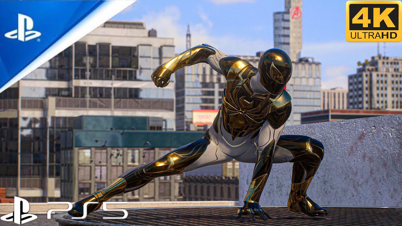 Iron Spider Armor realistic 4K graphics freeroam & stunt attempts ...