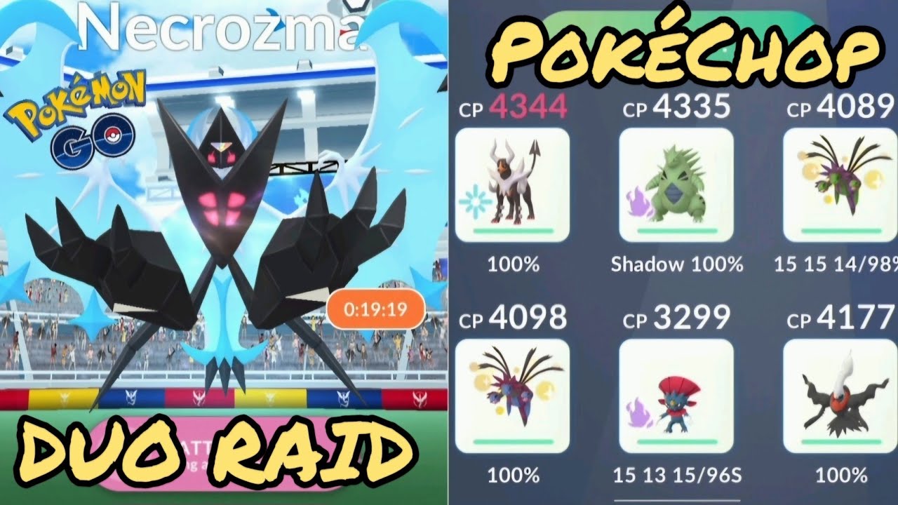 Dawn wings Necrozma DUO RAID Pokémon Go & Big shiny Lucky trade! - YouTube