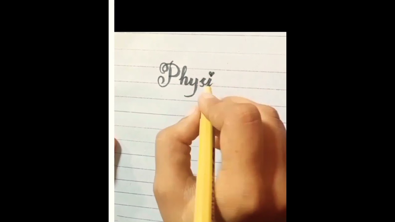 English Calligraphy lesson No 8 - How to present Physics paper with cut ...