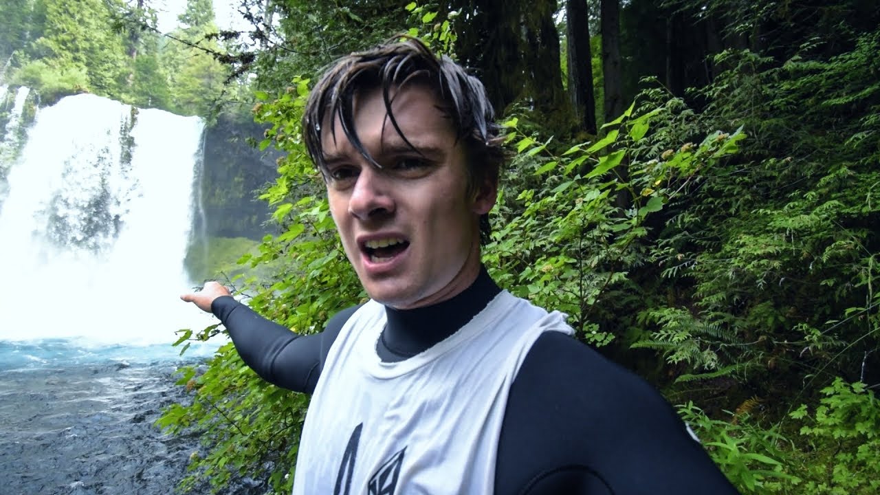 Crazy 70 Foot Log Jump off Waterfall - Bogs Vlogs Ep. 2 - YouTube
