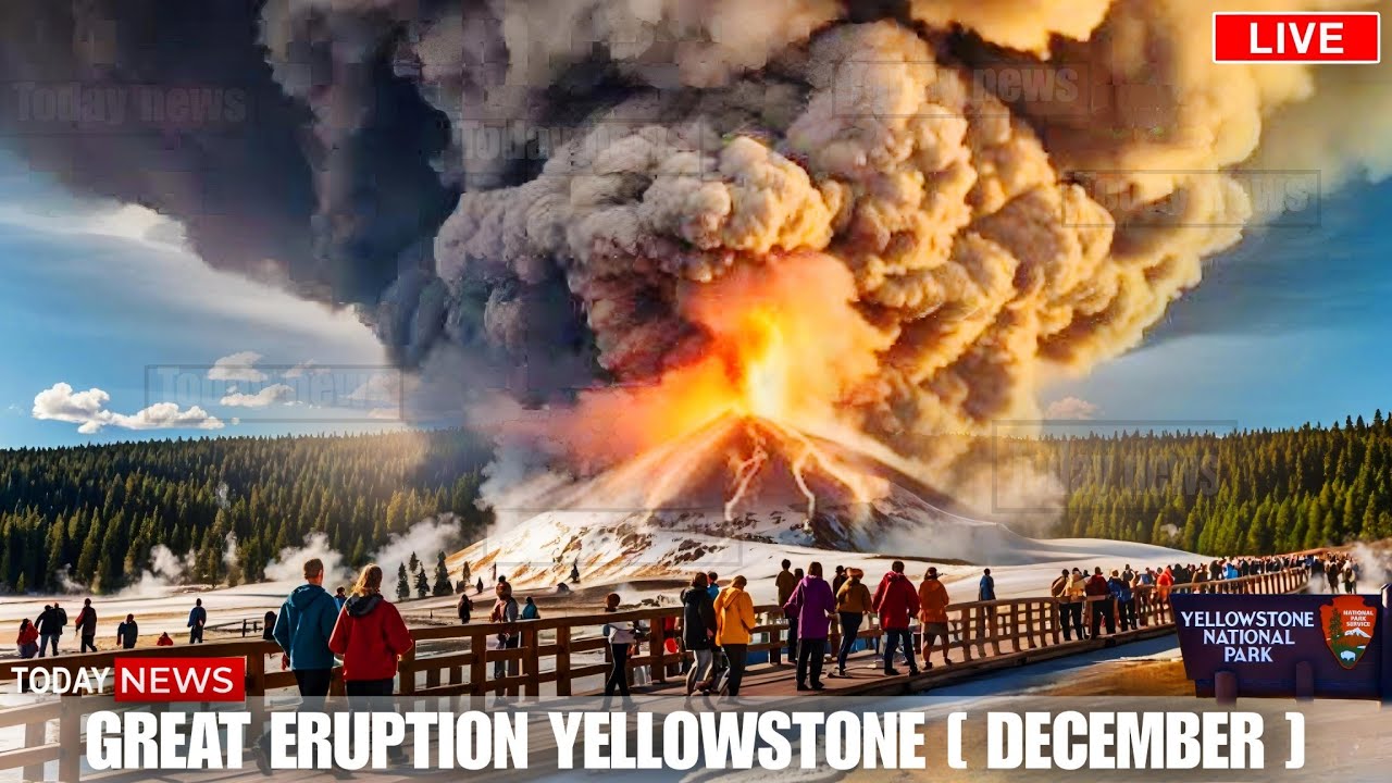 Terrifying! The 2nd Huge Eruption Of Geyser In Yellowstone Park Hot ...