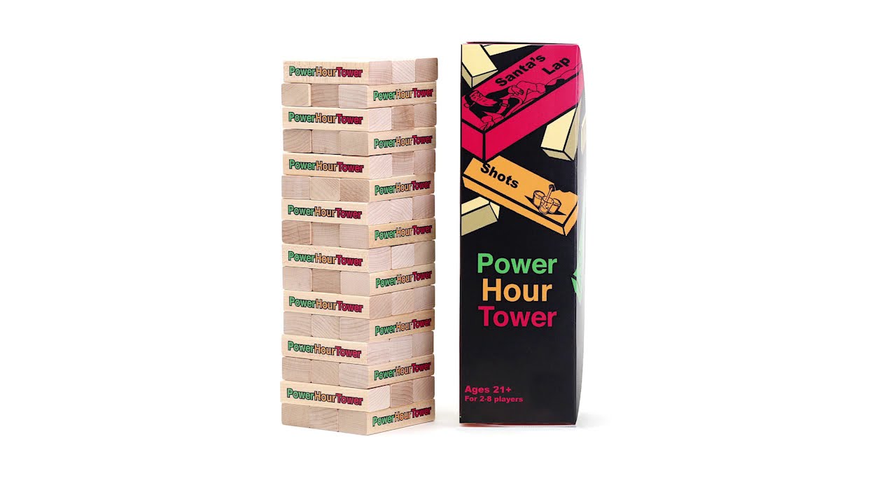 Power Hour Tower - Great for Adult Game Night! - YouTube