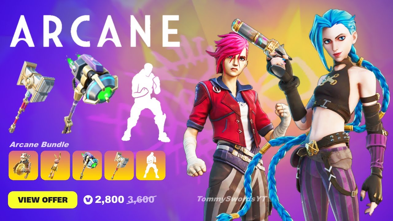 Official RETURN of ARCANE JINX AND VI in Fortnite - YouTube