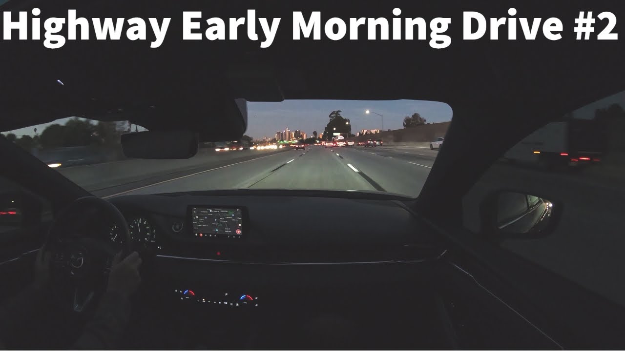 1 Hour Highway Early Morning Driving for Sleep, ASMR, Relaxing #2 ...