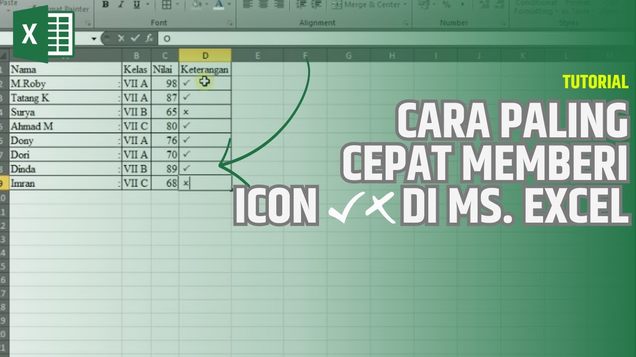 Cara Memberi Tanda Centang/Ceklis dan Silang di MS. Excel Paling Mudah ...