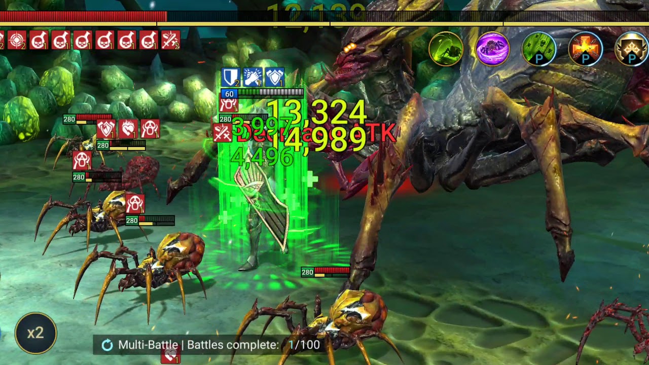 Raid shadow legends spider 20 hp burn - YouTube