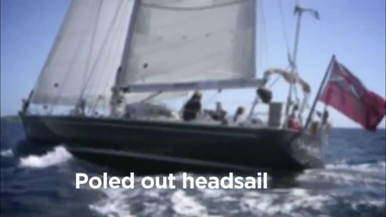 How to sail downwind with poled out headsail – Yachting World Bluewater Sailing Series - YouTube