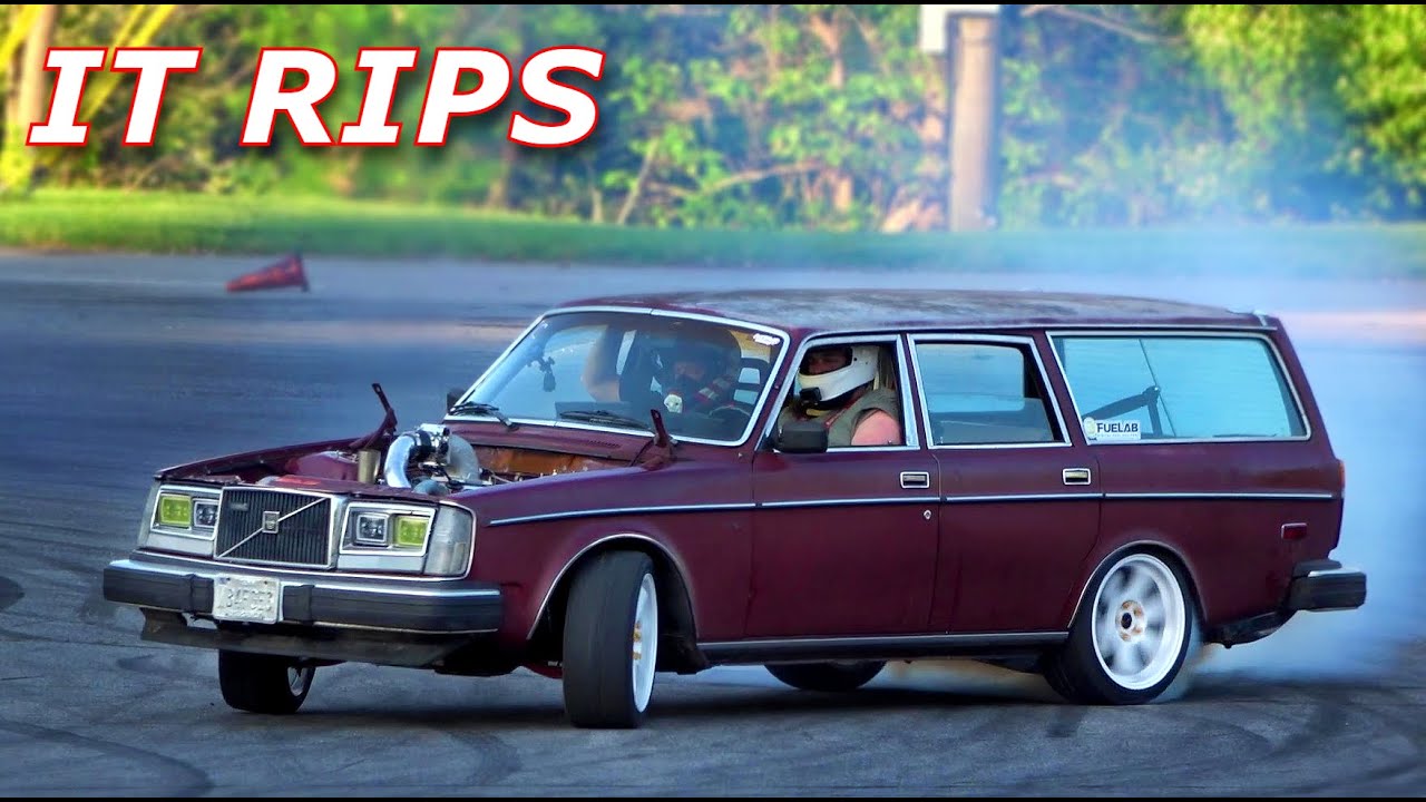 Turbo 2v Volvo Wagon First Drift Event! - YouTube