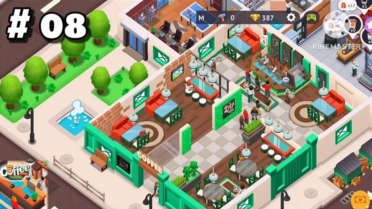 Idle Coffee Shop Tycoon - Lounge Max Level #09 - YouTube