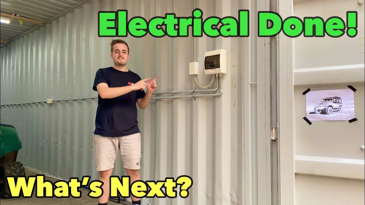 40ft Shipping Container WORKSHOP Build - Electrical Part 2 - YouTube