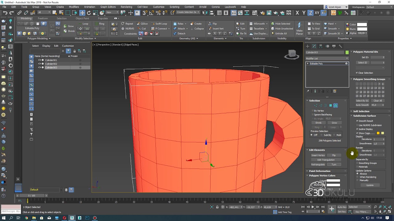3ds Max 2018 - Ders 57 Edit Element - YouTube