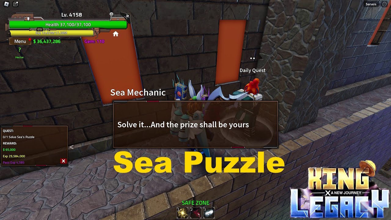 How To Solve Sea Puzzle in King Legacy | Sea 3 Puzzle Quest | Third Sea ...