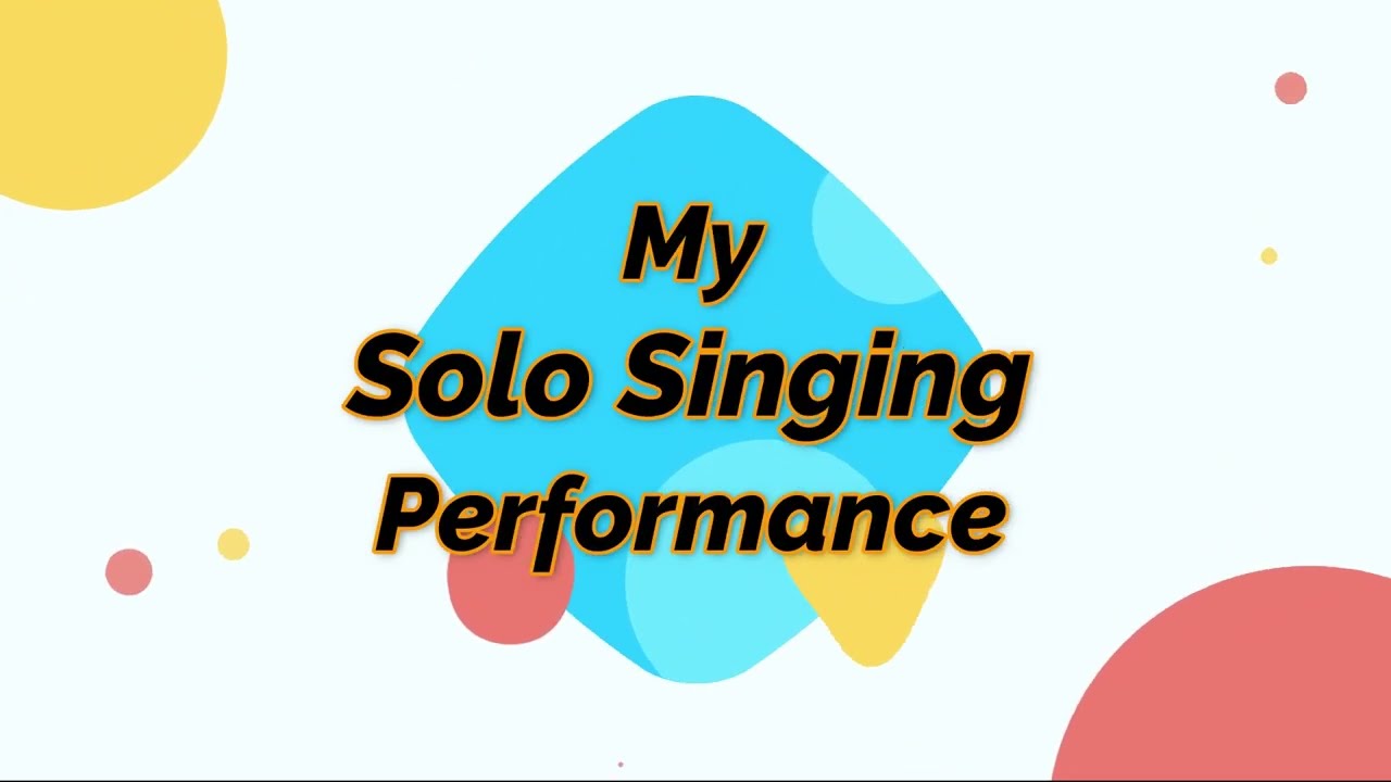 My Solo Singing Performance - YouTube