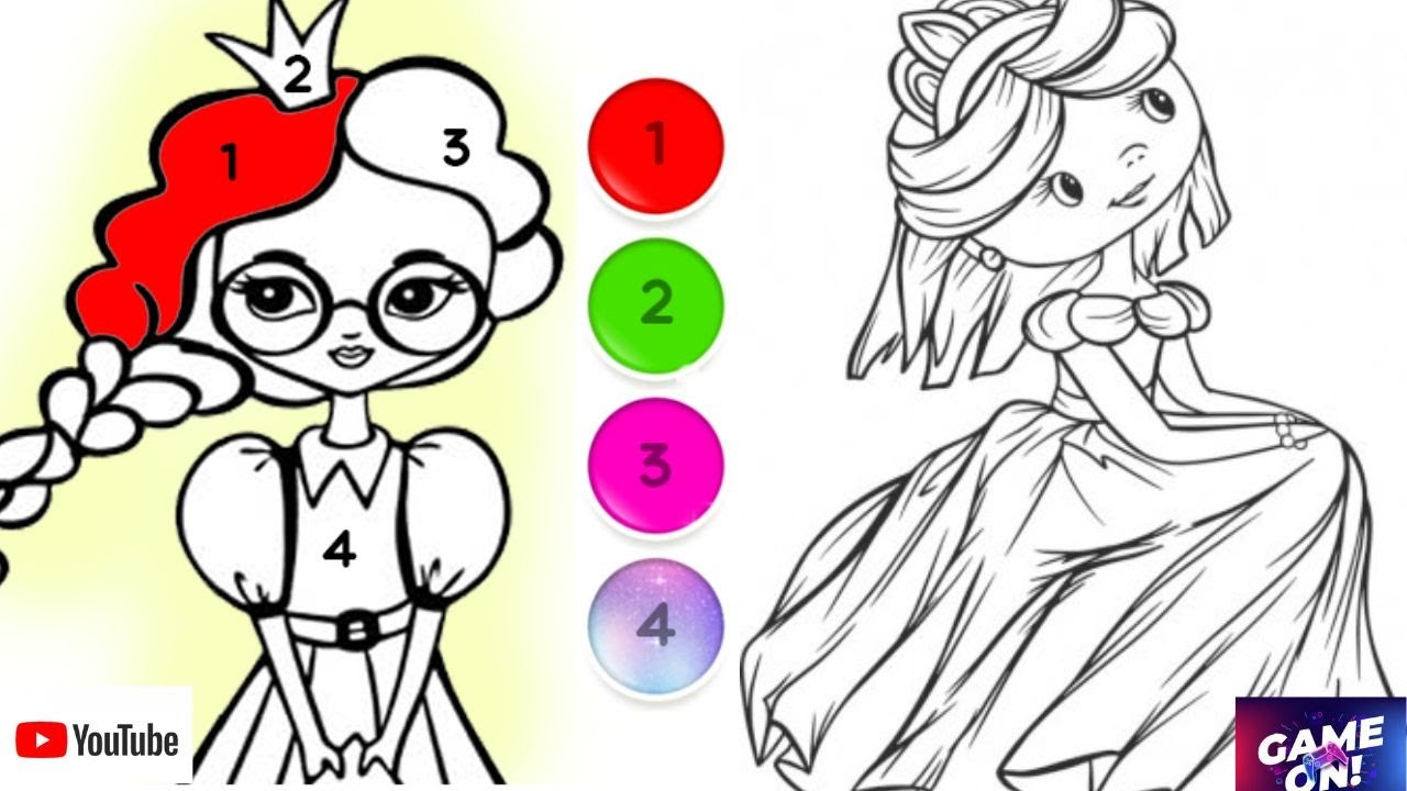 Princess Coloring Games | The Best Coloring Games - YouTube
