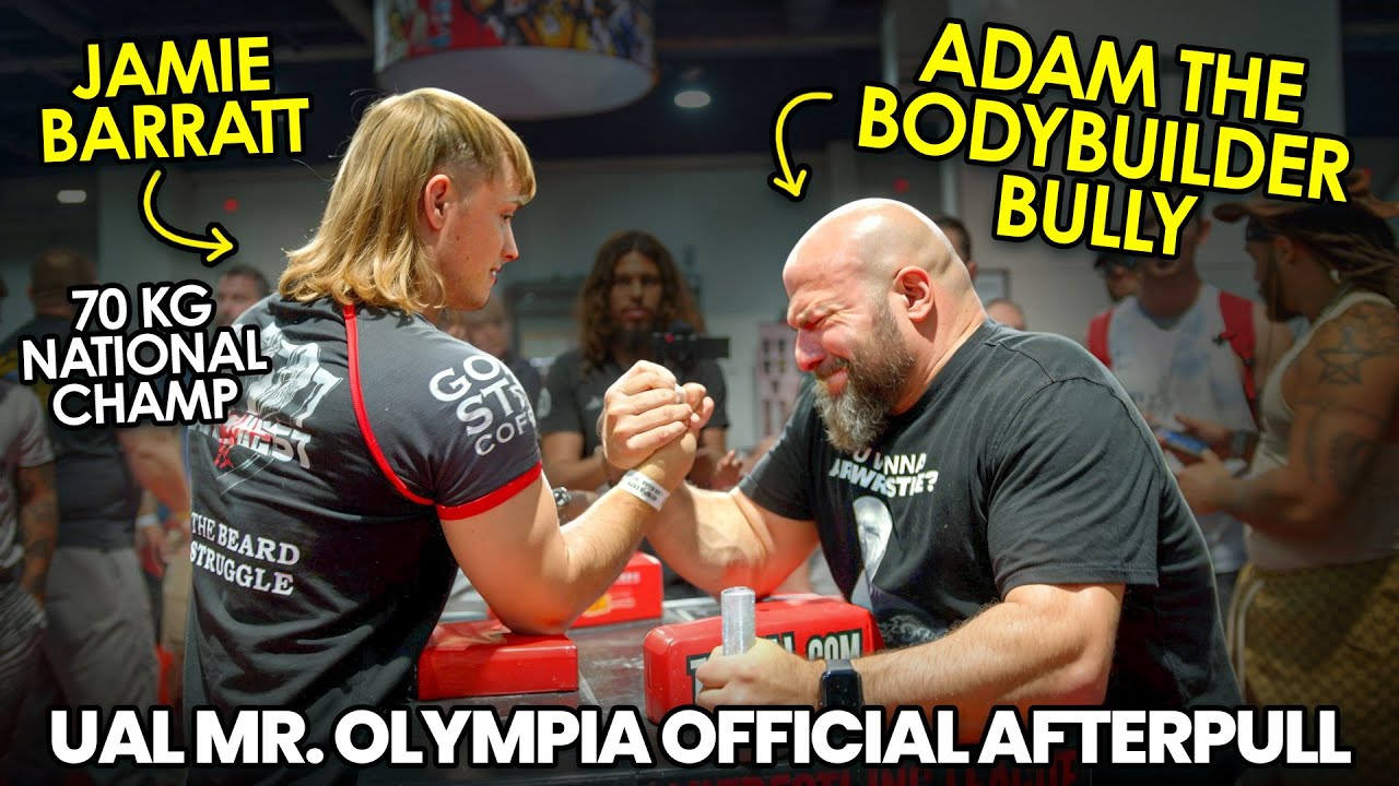 UAL World Cup Arm Wrestling Afterpull at Mr Olympia ft. Jamie Barratt ...