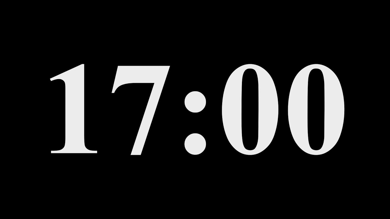 17 minutes countdown timer with an alarm - YouTube