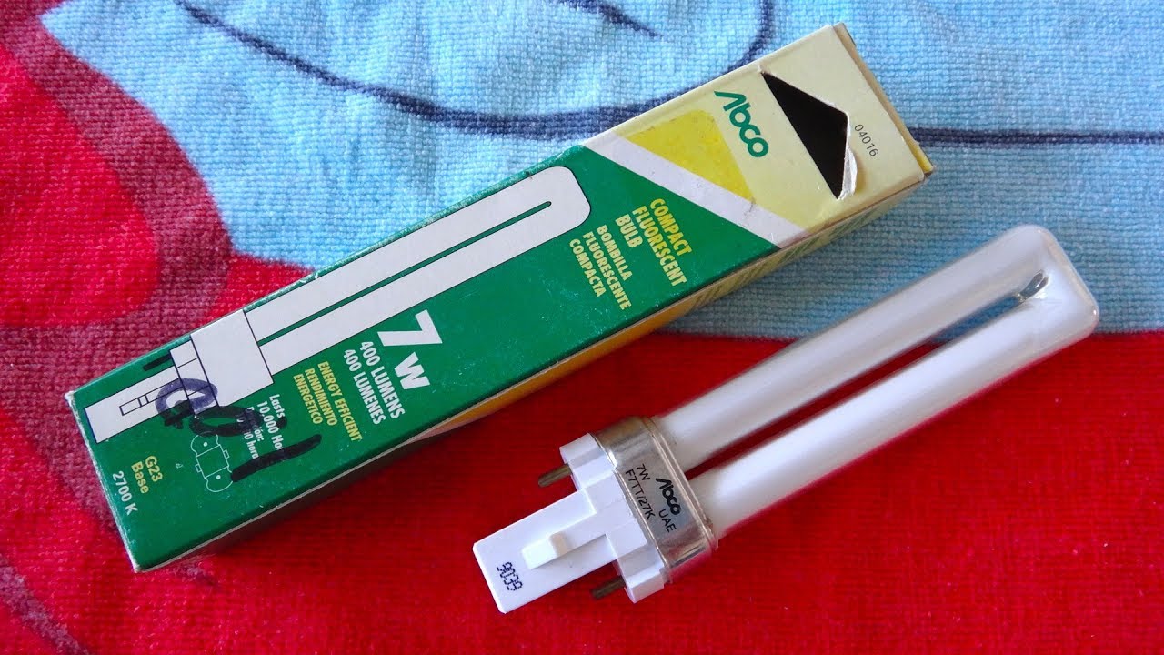 ABCO 7watt PL Fluorescent Light Bulb - YouTube