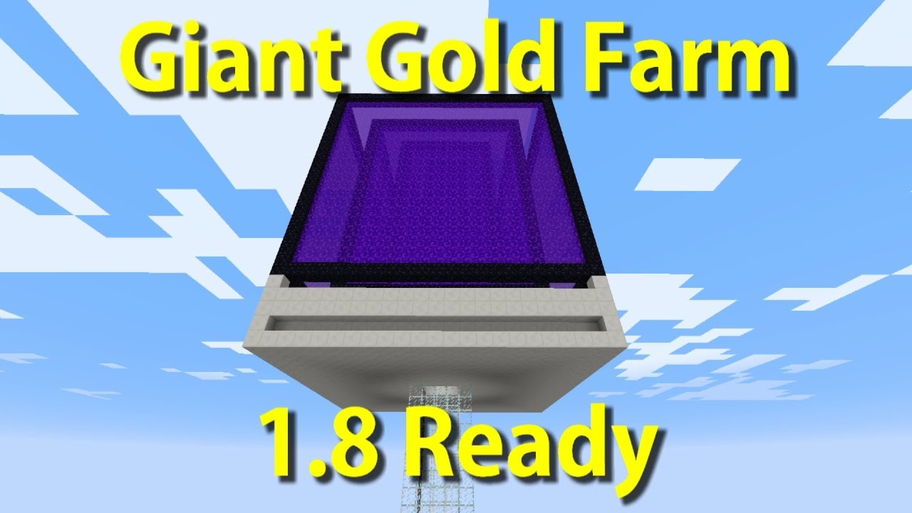Minecraft Gold Farm - Survival and 1.8 Ready! - YouTube