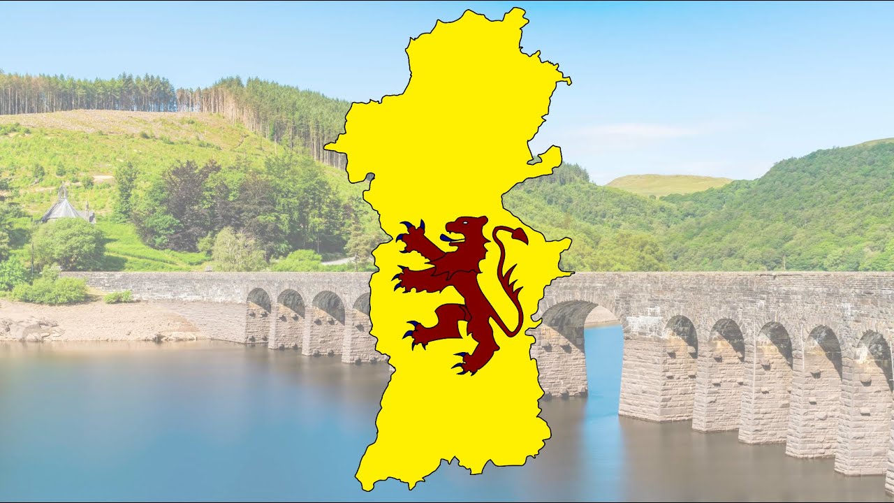 Powys - Flag Map Speed Art - YouTube