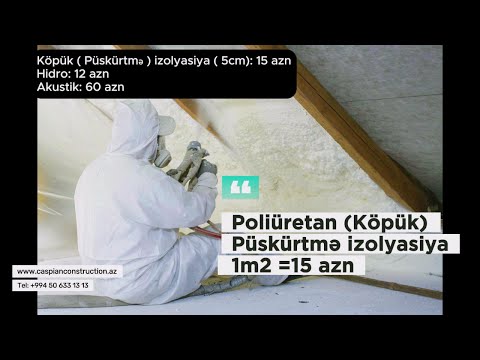 Köpük İzolyasiya - Püskürtmə izolyasiya / Caspian Construction #izolyasiya  #püskürtmeizolyasiya