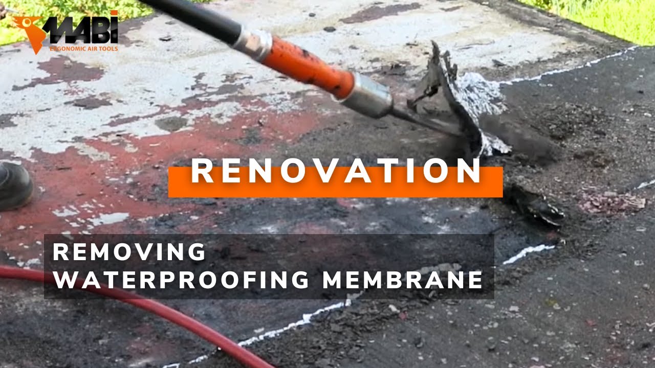 MABI® S55 Long Pneumatic Scraper - Removing Waterproofing Membrane | MABI Tools - YouTube