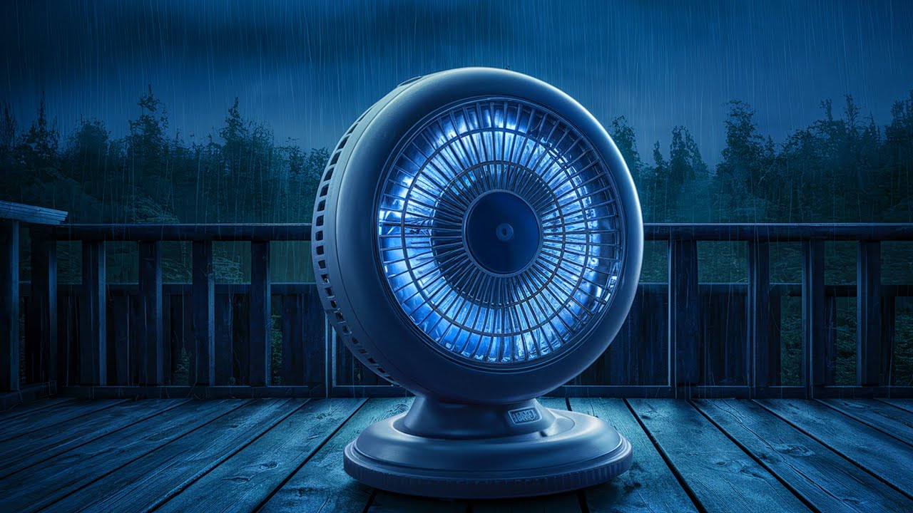 Relaxing Heater Sound with Stormy Weather Outside | White Noise, Sleep ...